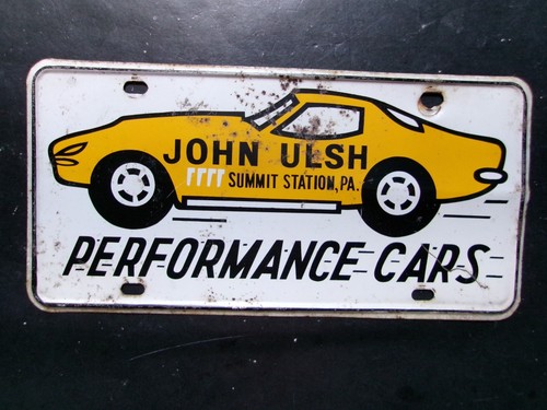Vgt John Ulsh METAL License Plate Summit Station PA Corvette ...