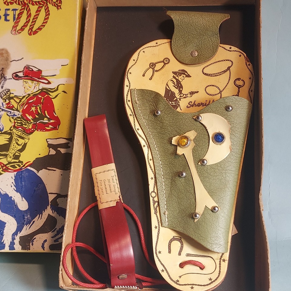 Vintage Sheriff Gun & Holster Set w/ Cap Gun Boxed 1950's | eBay