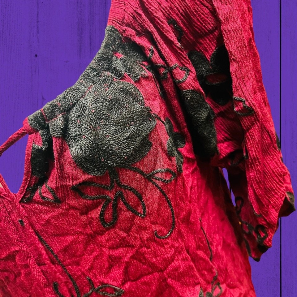 Liv Los Angeles Anthropologie Blouse Large Whimsygoth Witchy Rose ...