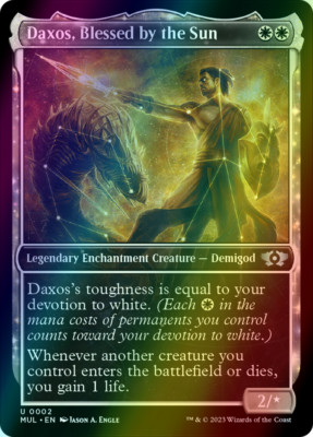 Daxos, Blessed by the Sun SHOWCASE FOIL, Multiverse Legends, MTG MUL NM ...
