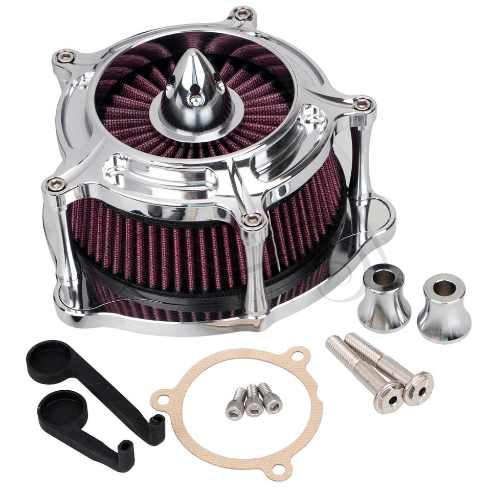 Spike Air Cleaner Red Intake Filter For Harley M8 Touring Electra Glide ...