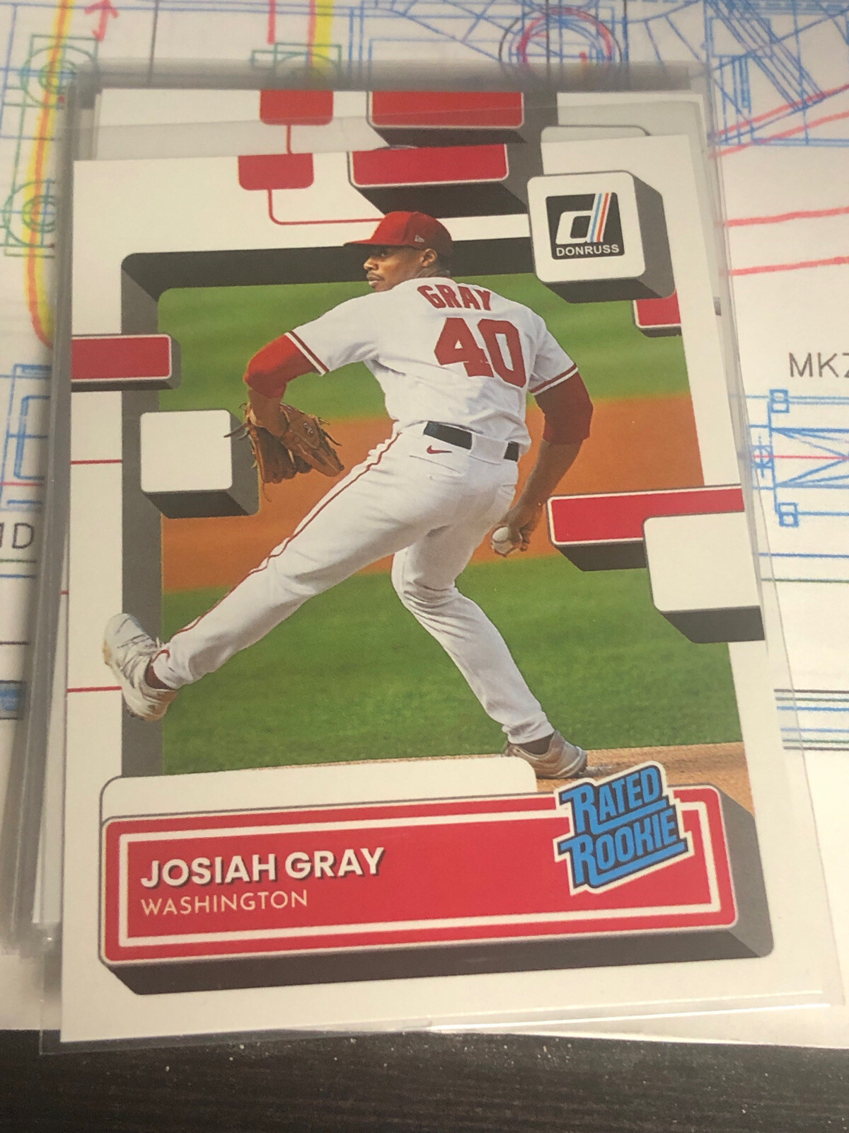 2022 Donruss Rated Rookie Josiah Gray #42 Washington M1 | eBay