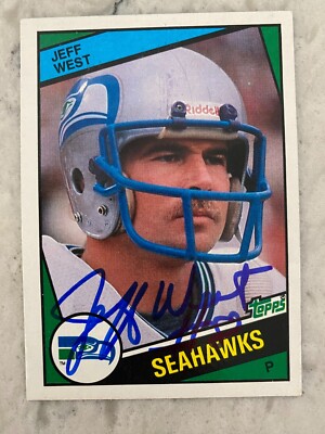 Jeff West signed SEATTLE SEAHAWKS card 1984 Topps | eBay