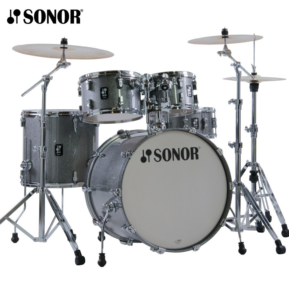 NEW Sonor AQ2 Series 5 Piece 22" STAGE Drum Set Shell Pack Titanium ...