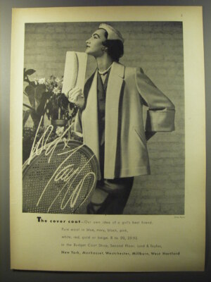 1953 Lord & Taylor Coat Advertiement - Photo by Otto Fenn - The Cover ...