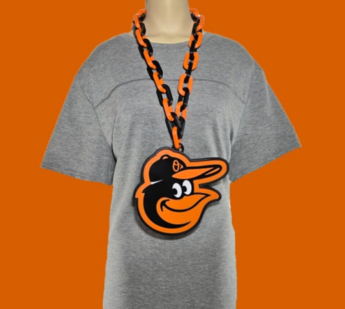 Baltimore Orioles Big Logo Fan Chain 5+ Necklace Colors MLB Baseball ...