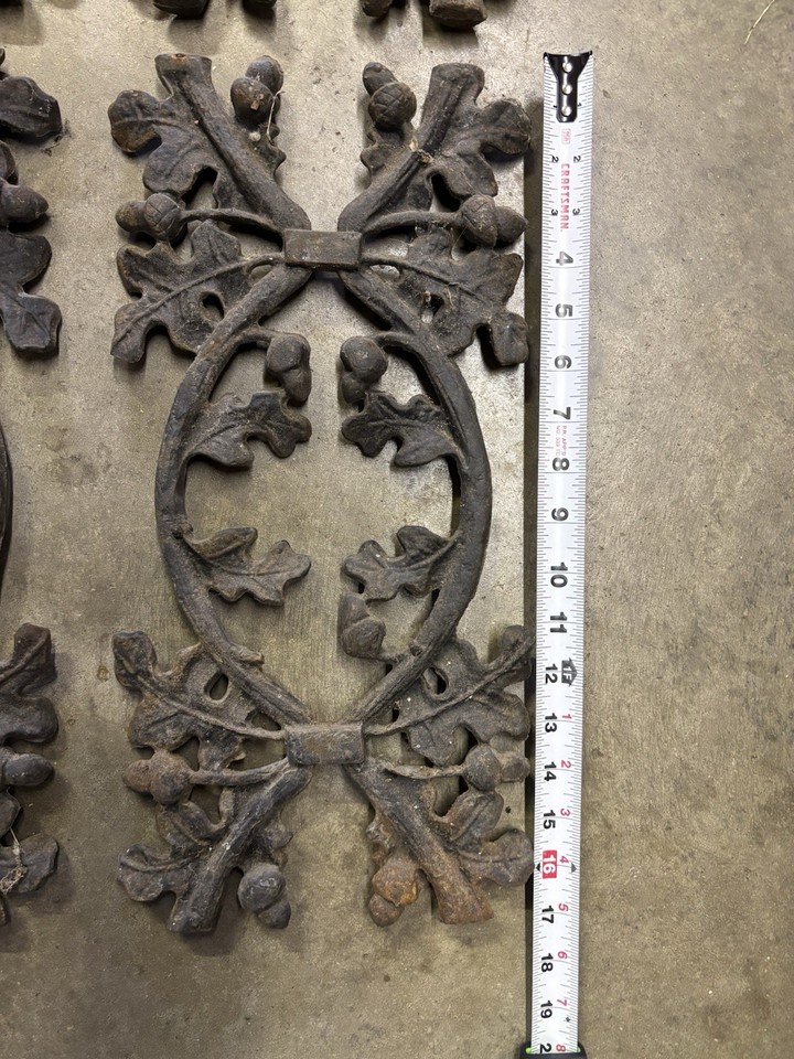 Vintage Cast Iron Oak Leaf Acorn 17” Architectural Pieces Porch Rail ...