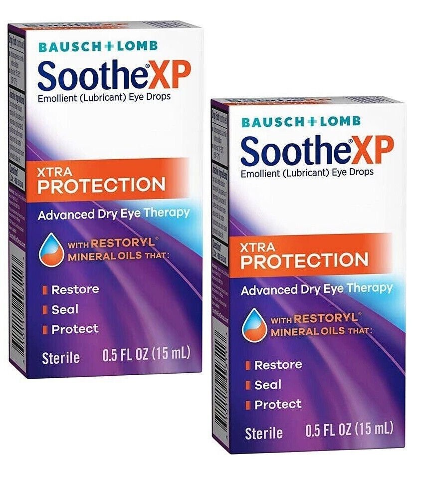 Bausch + Lomb Soothe XP Dry Eye Drops Xtra Lubricant Drops 0.5 oz 2 ...