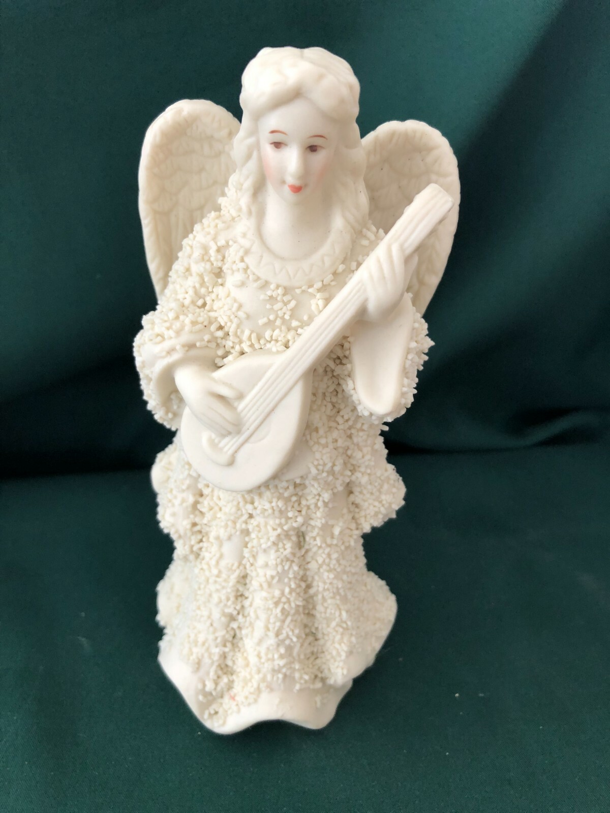 6" ANGEL W/ LYRE PORCELAIN FIGURINE | eBay