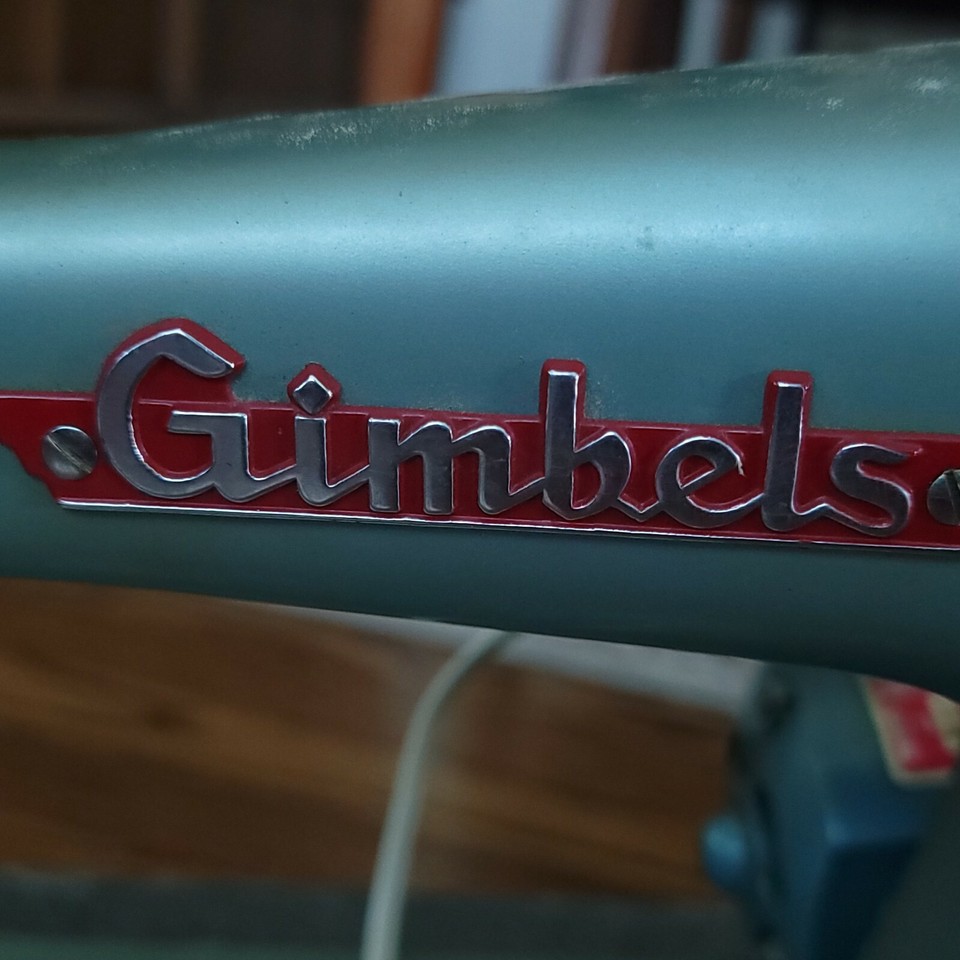 Antique Sewing Machine Gimbels Deluxe Metal Two Tone Japan Finest ...