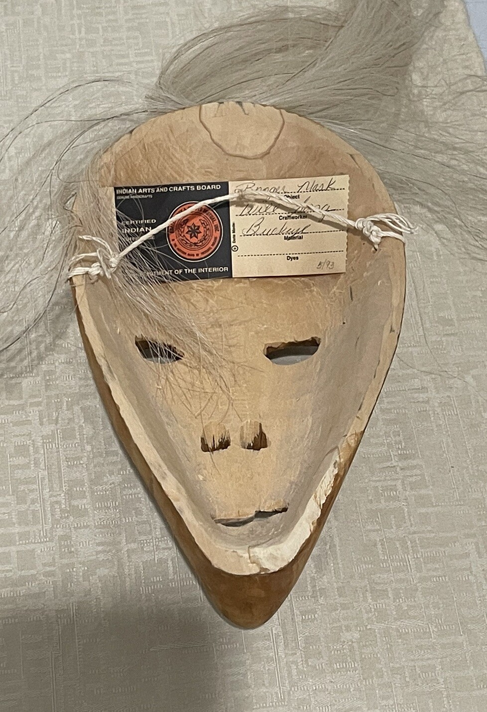 Rare Native American Cherokee Booger Mask Buckeye Wood Carved By Will ...