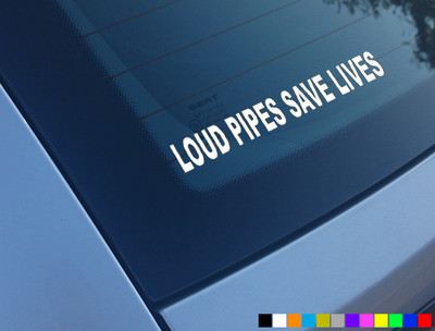 LOUD PIPES SAVE LIVES EXHAUST FUNNY CAR STICKERS SCOOBY DECALS BUMPER ...