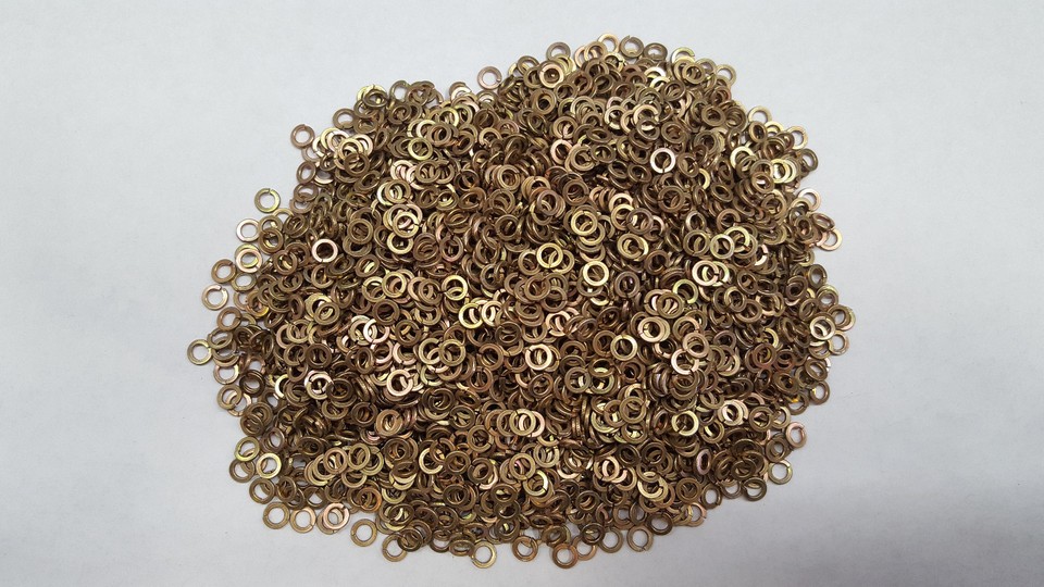 1000PCS AN935-86L #6 18-8 YELLOW STAINLESS STEEL SPLIT LOCK WASHER | eBay