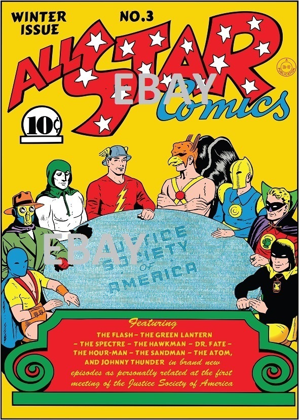 ALL STAR COMICS 3 COVER PRINT 1st Justice Society of America | eBay