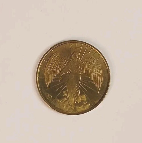 Winged Guardian Angel Coin Token Religious Vintage Gold Tone | eBay
