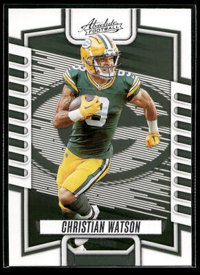 2023 Panini Absolute Christian Watson BASE CARD Green Bay Packers #95 ...