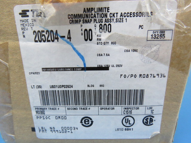 AMP/ TE/ TYCO 205204-4 Qty of 100 per Lot CONN 9 POS | eBay