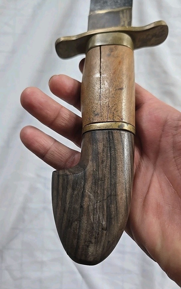 Collectible Vintage Rare Forged Short Sword/Machete Brass And Wood ...