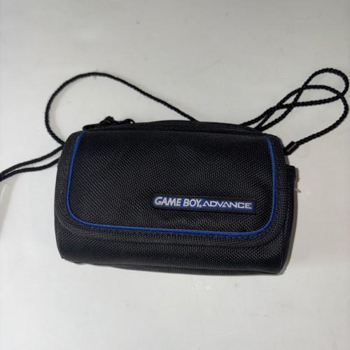 Nintendo Gameboy Advance Carrying Case Black w/ Blue Trim Game Boy GBA ...