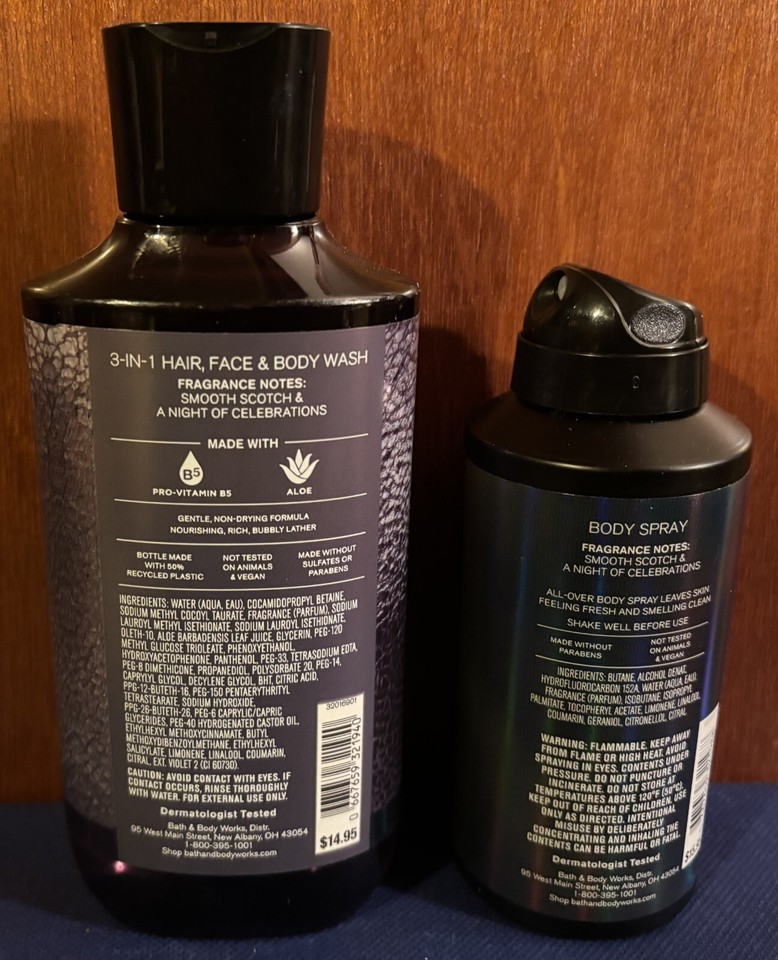 Bath & Body Works Countdown to Midnight Body Wash & Body Spray NEW/LOW ...