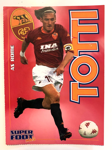 FRANCESCO TOTTI (ROMA, ITALIA) RARE TRADING ROOKIE CARD COLLECTOR FOOT ...