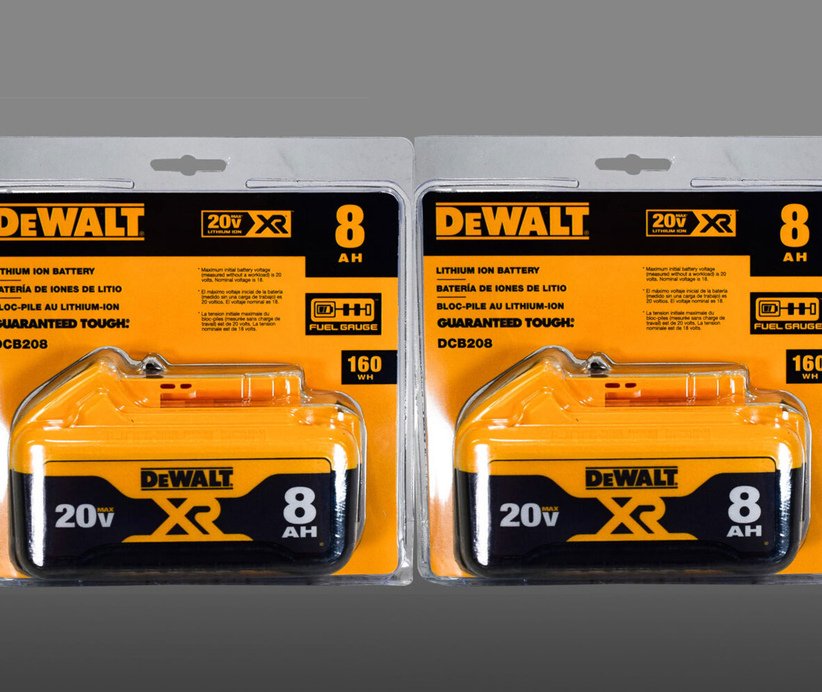 2 Pack DeWalt DCB208 20V 8 Amp Power Tool Battery NEW