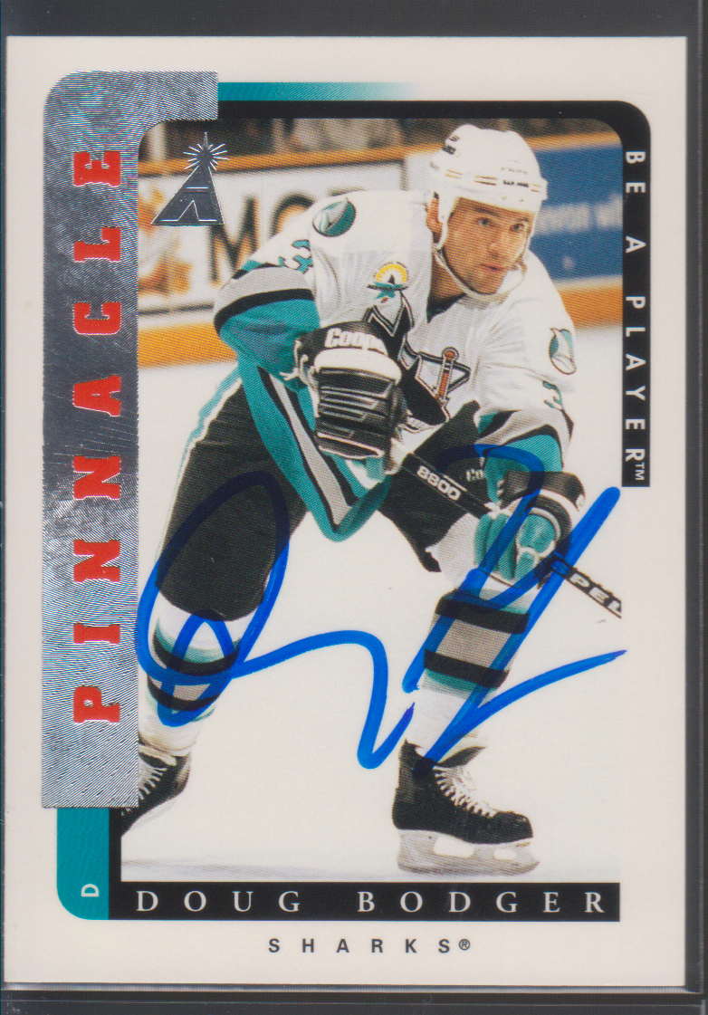 Autographed 96/97 Be A Player Doug Bodger - Sharks | eBay