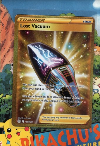 Pokémon TCG Lost Vacuum 217/196 Gold Secret Rare Trainer Lost Origin NM ...