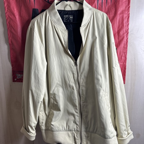 Ninth Hall Bomber Blazer Jacket Cream Men’s Size Large Zip Up | eBay