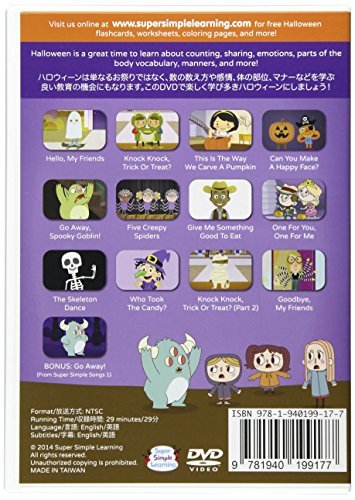 SUPER SIMPLE SONGS HALLOWEEN DVD CHILDREN KIDS ENGLISH | eBay