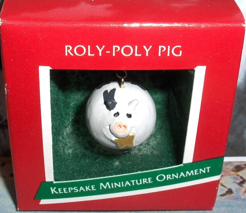 Roly-Poly Pig`1989`Miniature-Make This Pig Part Of Yr Tree Hallmark ...