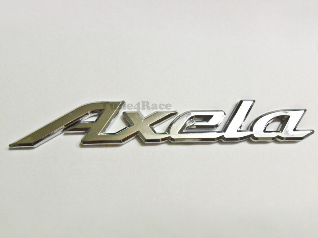 Axela Logo Emblem Silver Mazda OEM Genuine Stock trunk badge decal ...