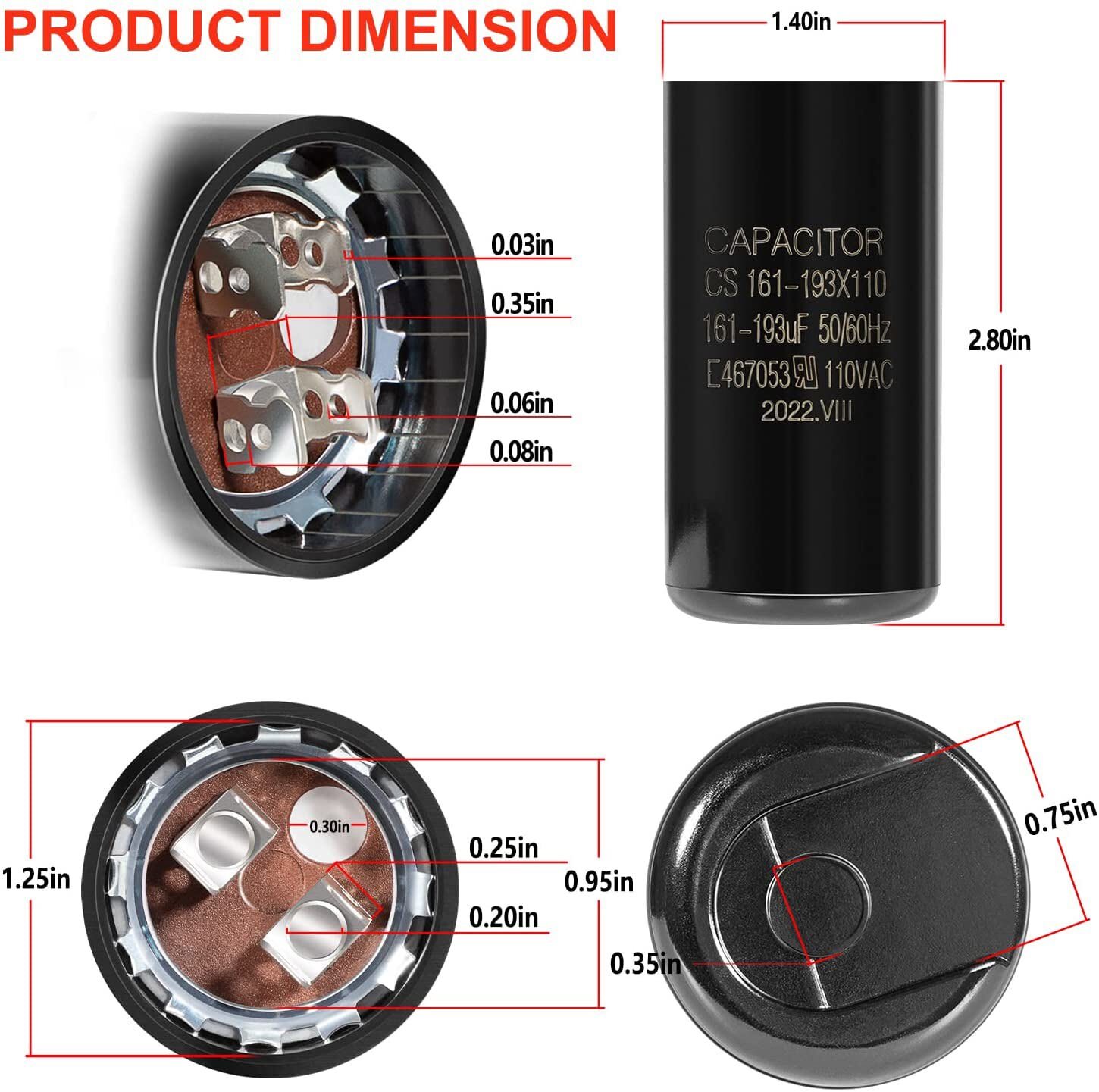 1.5 HP Pool Pump Motor Start Capacitor Fits Hayward Super Pump and Max ...