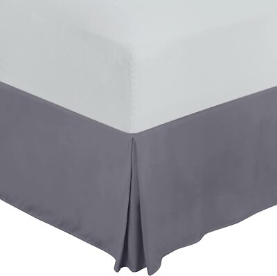 Drop Bed Skirt Pleated Dust Ruffle Hotel Quality Bed Skirt Utopia ...