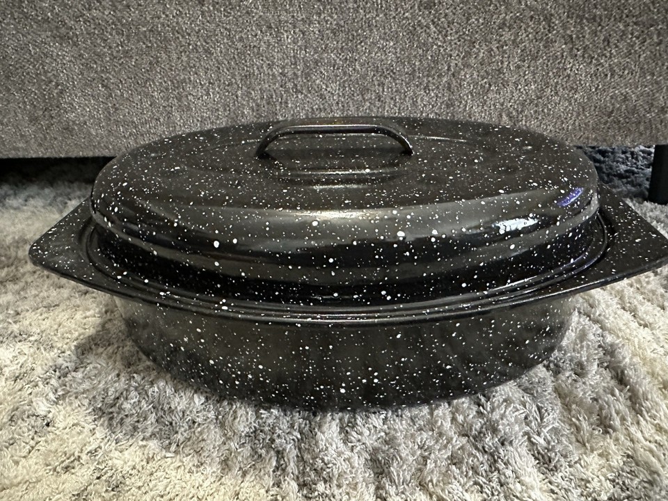 Vintage Roasting Pan With Lid Approximately 13in x 8in x 3in | eBay