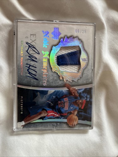 2005-06 UD Exquisite Noble Nameplates #/25 Richard Hamilton Patch ...