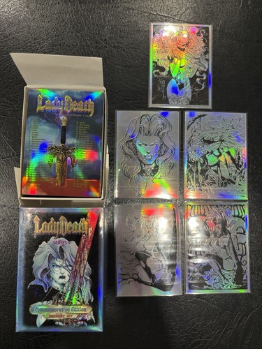 LADY DEATH Series 1 FACTORY SET 1994 W/5 CARD NECRO CHASE Cards, W ...