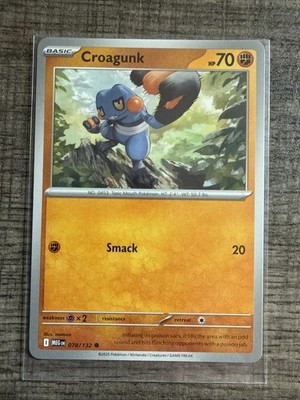 Pokémon TCG Mega Evolution Croagunk 078/132 Common Near Mint Pack Fresh ...