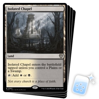 ISOLATED CHAPEL X4 Outlaws Of Thunder Junction: Commander Magic MTG ...