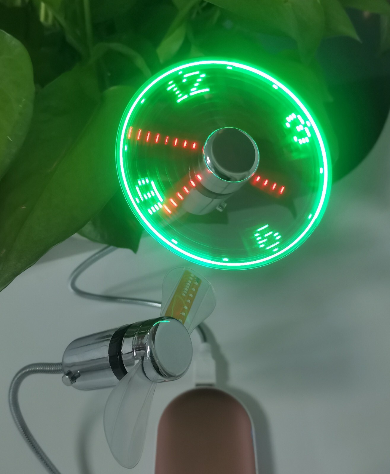 USB Clock Fan Real Time Display Function Mini LED Clock Fan | eBay