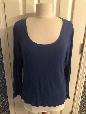 Classic Blues Long Sleeve Blue top size xlarge Womens | eBay