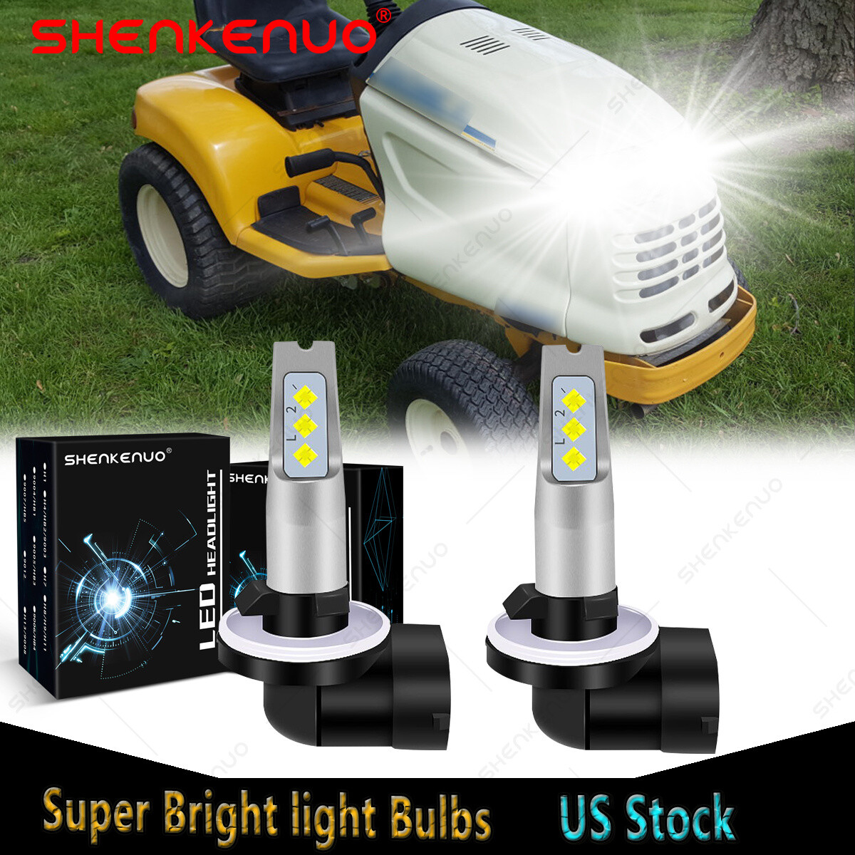 2 LED bulbs for Cub Cadet 7284 tractor, Volunteer 747 WT, 925-3161A ...