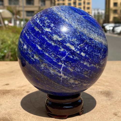 3.7LB Deep Blue Lapis Crystal Ball - Handpolished w/Stand - Collector's ...