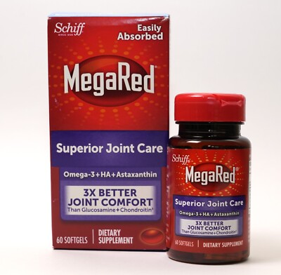 GENUINE AUTHENTIC Schiff MegaRed Superior Joint Care 60 Softgels | eBay
