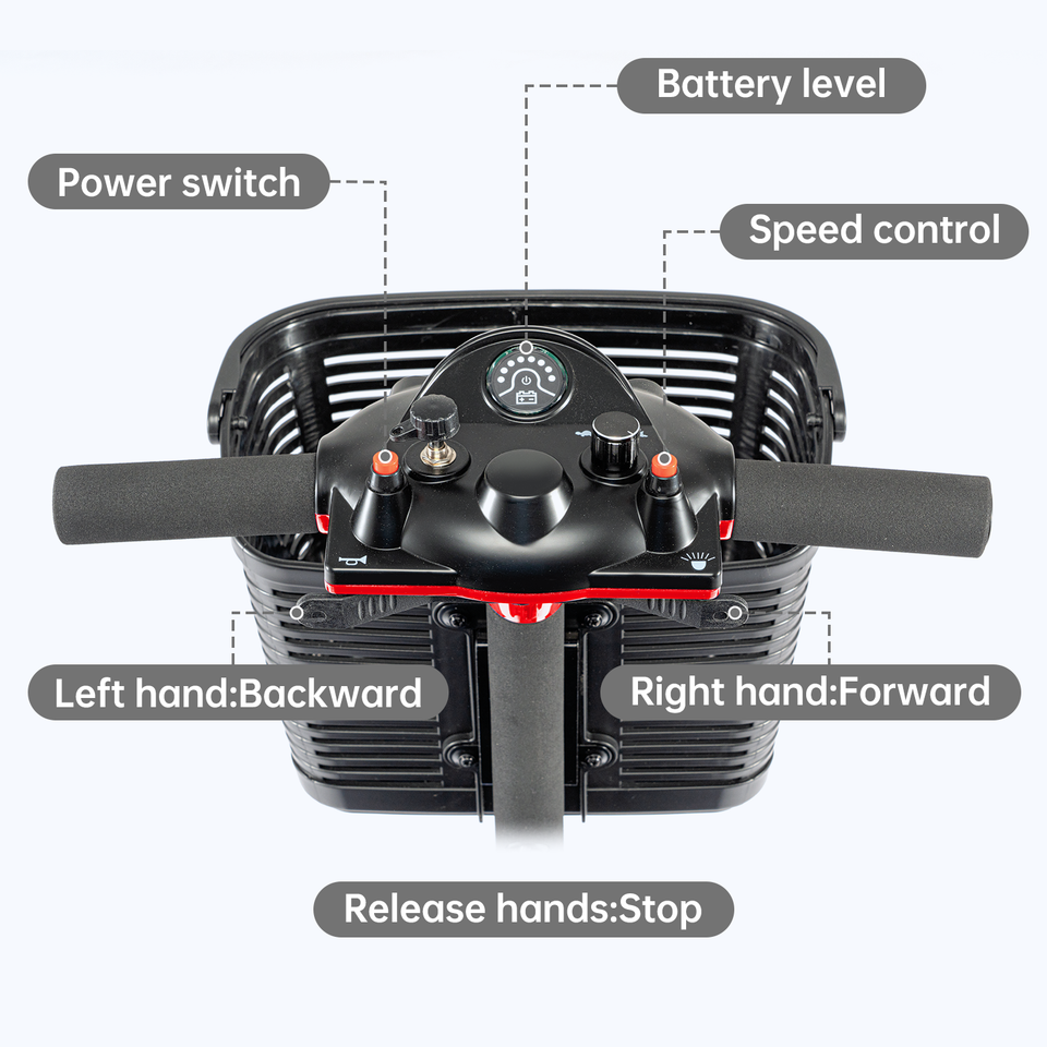 3 Wheel Folding Mobility Scooter Power Wheel Chairs Electric Long Range ...