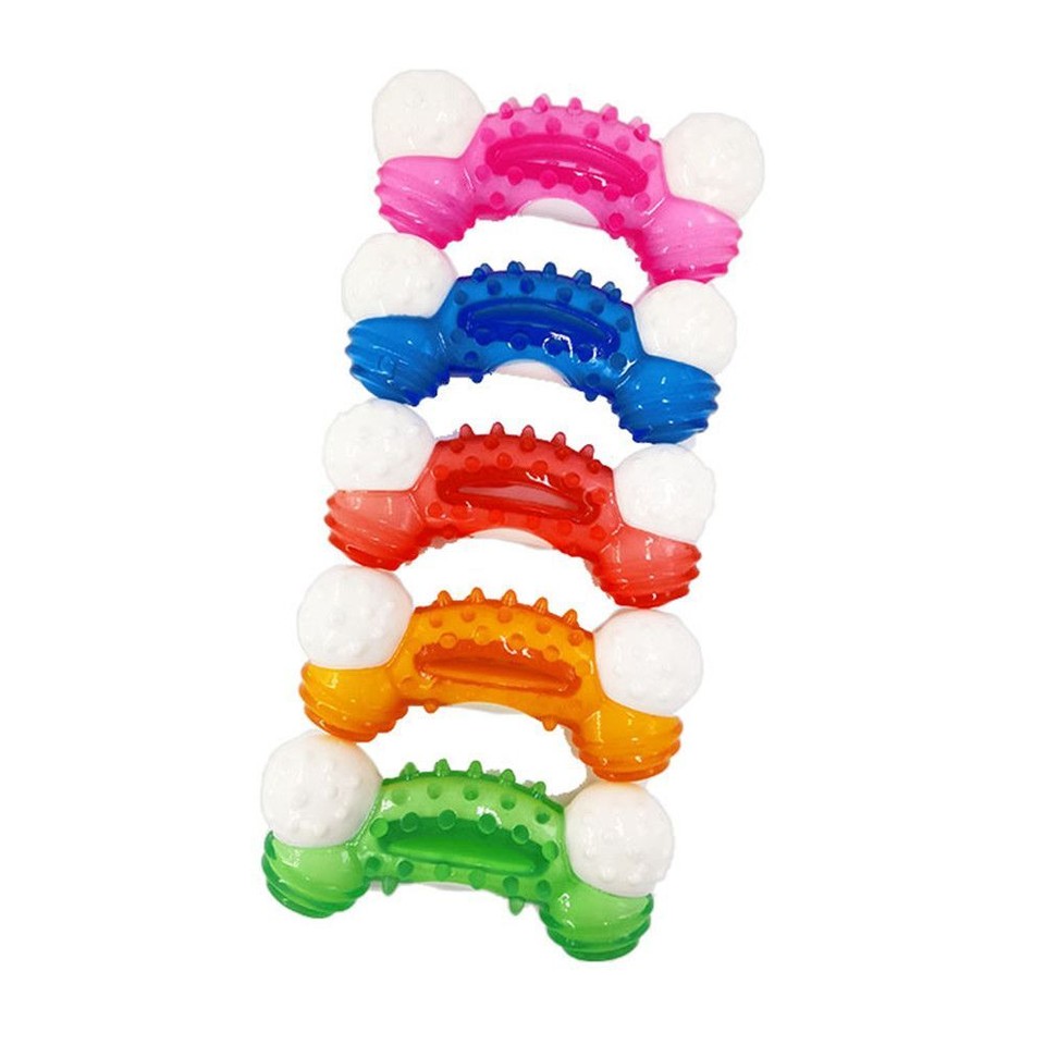 TPR Tough Wobbling Dog Chew Toys Interactive Pet Rubber Bite Teeth ...