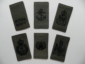 Royal Navy Rank Slides [pair] for MTP Clothing, other ranks. New ...