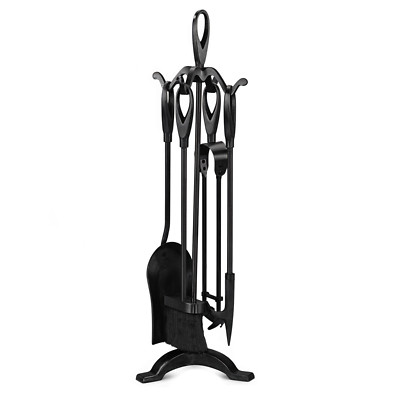 Fireplace Companion Log Burner Fire Tools Set Fireside Poker Brush ...
