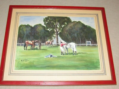 Edward S. Voss Painting Signed, Dated Framed 1950 watercolor | eBay