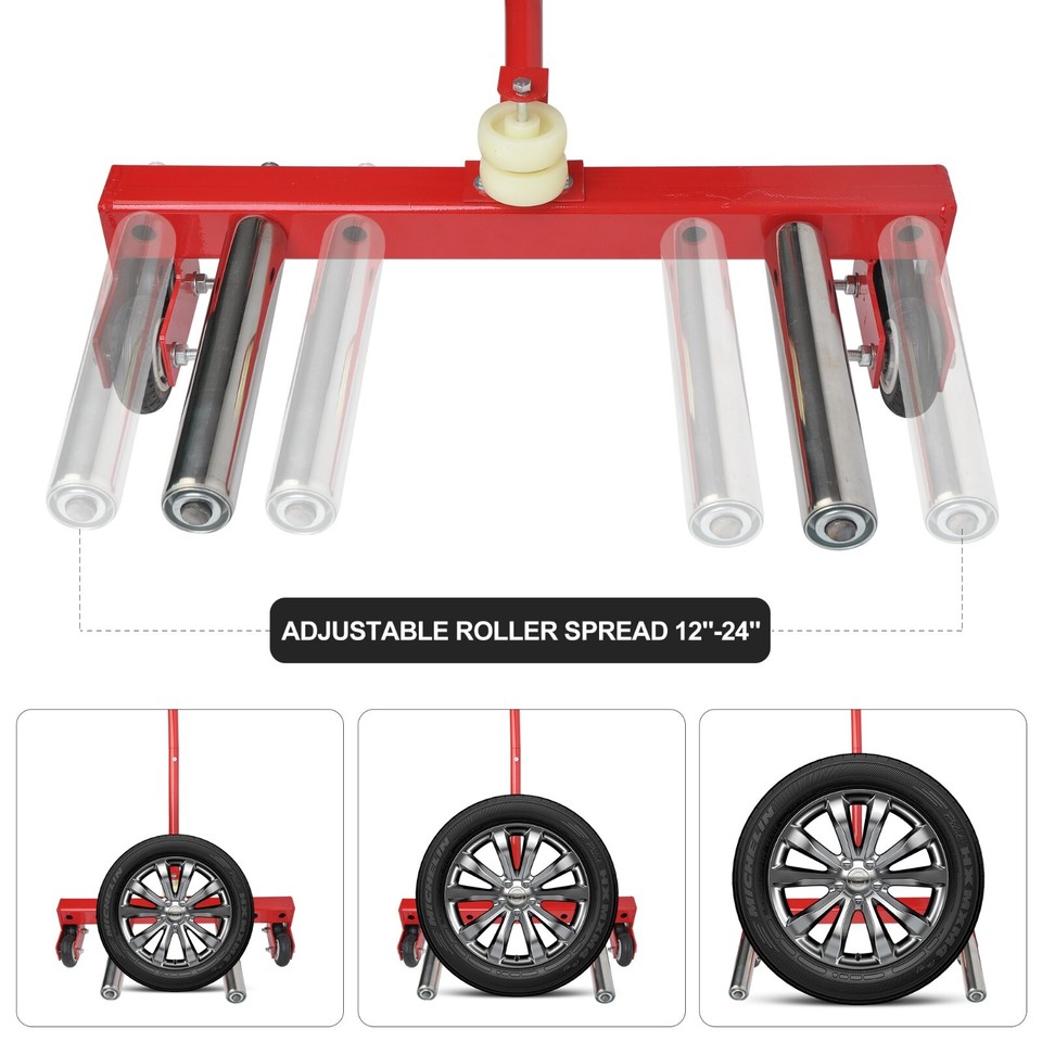 330 lbs Tires Lifter Adjustable Tire Wheel Dolly for 6.5 to 24.5 inches ...